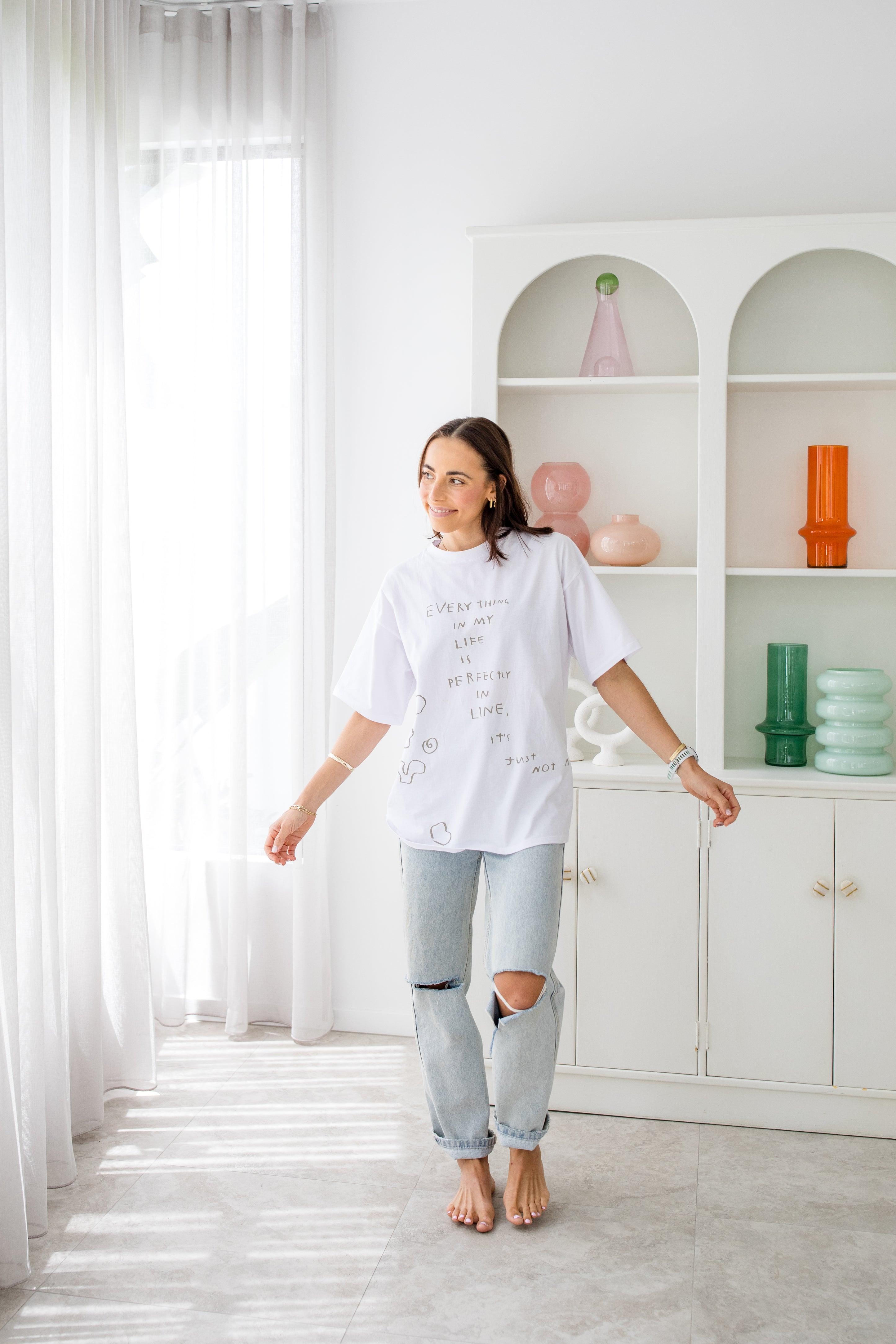'In Line' Oversized Tee – Frankly The Label
